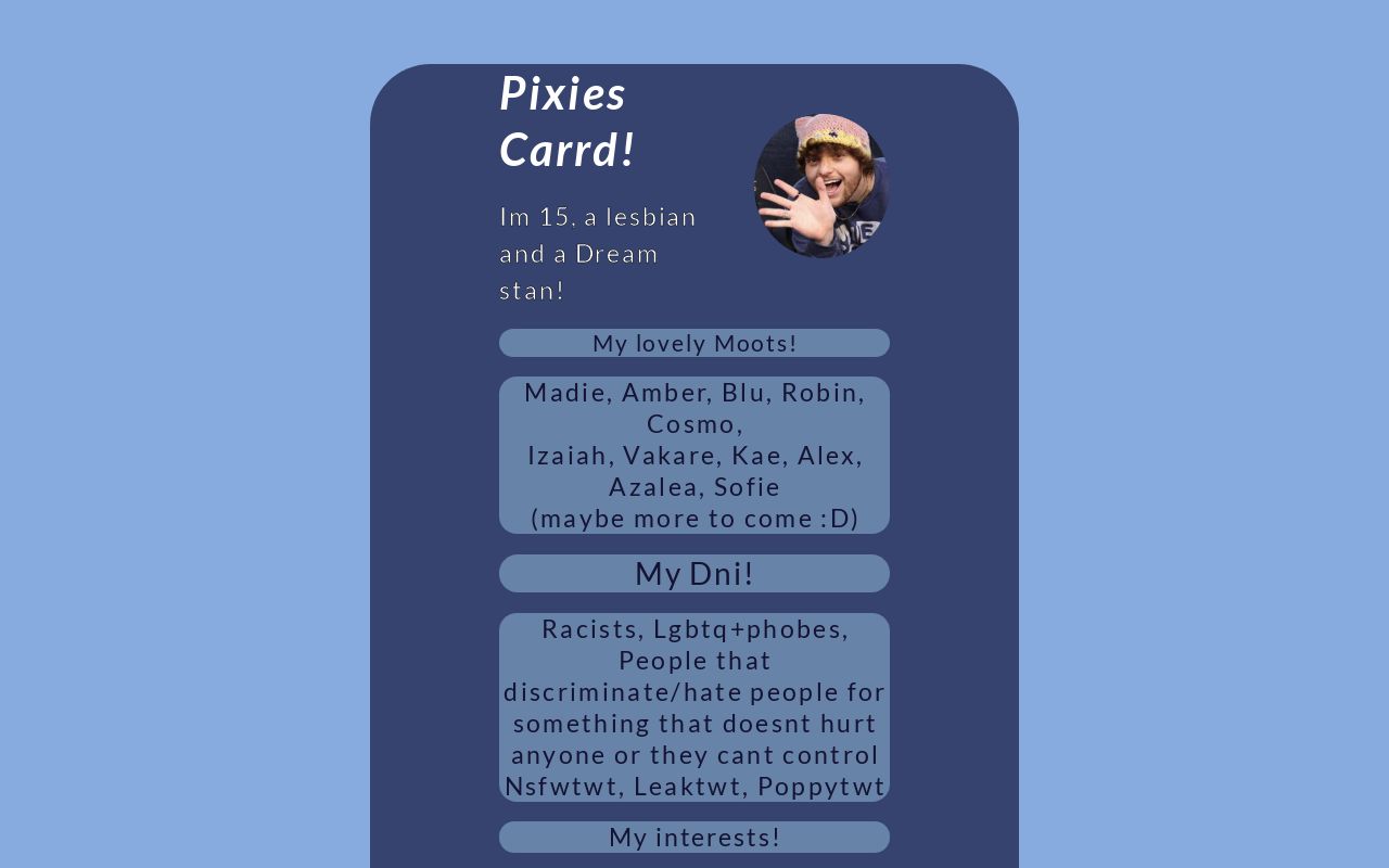 Pixies carrd!
